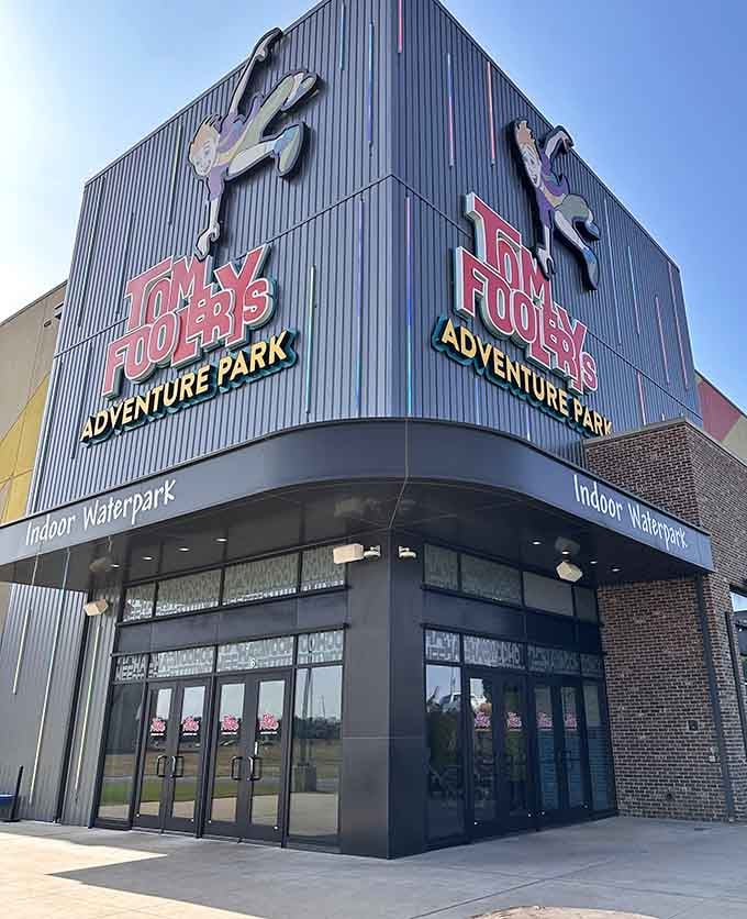 The entrance beckons with that unmistakable "abandon all boredom, ye who enter here" vibe that every great adventure park needs.
