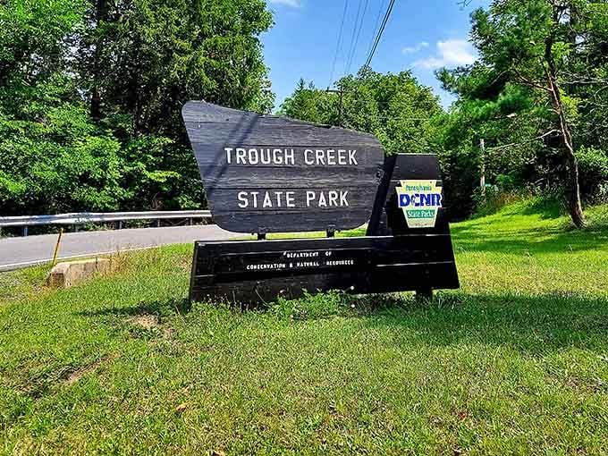 When you see this sign, you know civilization's about to take a backseat to something infinitely better.