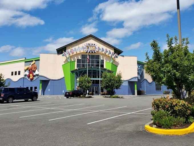 The colorful exterior practically screams "adults welcome too," which is exactly what your inner child needs to hear.