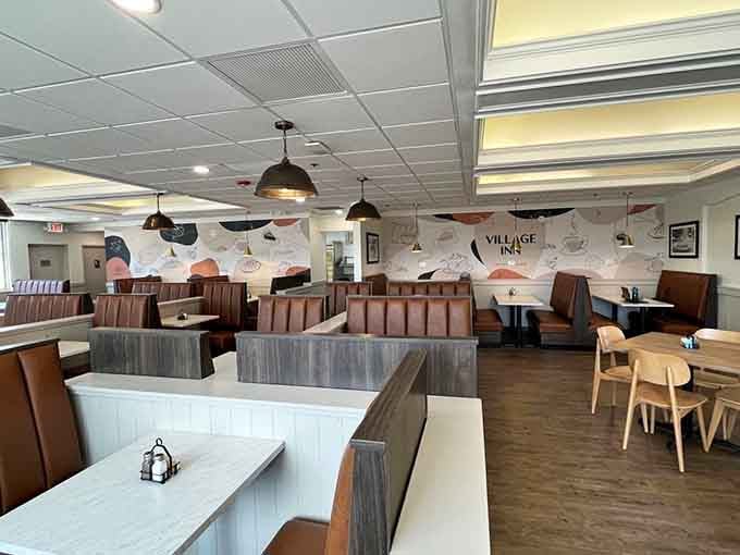 Clean, comfortable booths and that welcoming diner vibe that makes you want to settle in for a long breakfast.