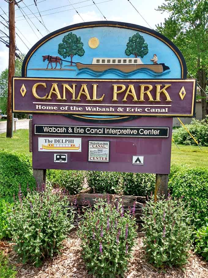 The welcoming sign promises adventure at a pace your great-great-grandparents would recognize and appreciate.