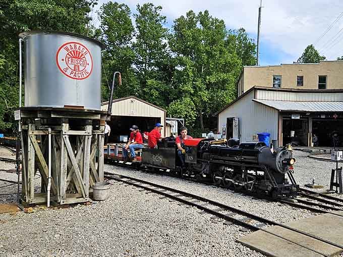 That water tower isn't just for show&mdash;it's the real deal, serving real locomotives on a real working railway.