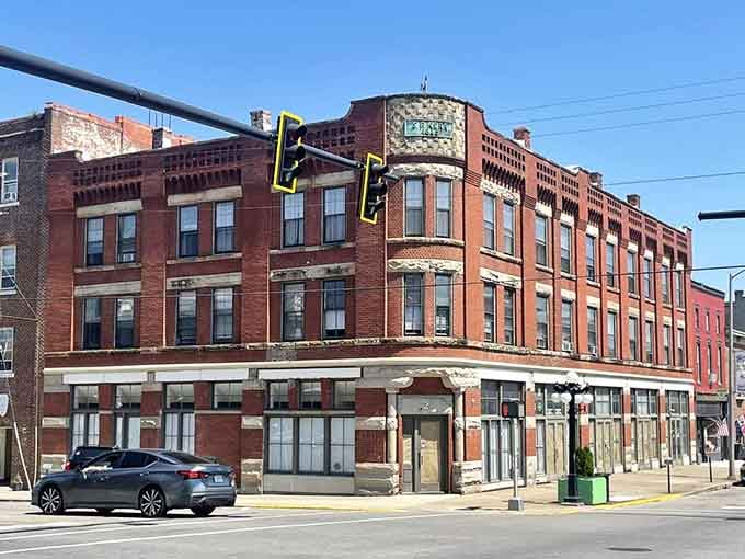 This brick beauty has seen more history than most textbooks, and it's still standing proud on the corner.