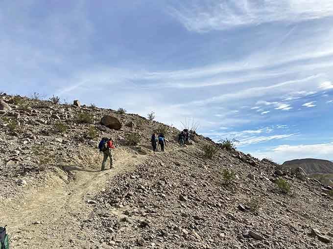 The trail may look intimidating, but remember: every epic adventure starts with a single dusty step upward.