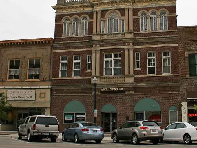 This elegant art center building stands proud, reminding everyone that culture thrives in unexpected places.