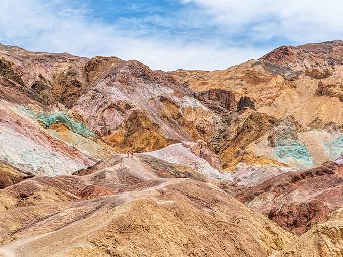 When minerals decide to become artists, you get this spectacular palette of colors swirled across Death Valley's dramatic hillsides.