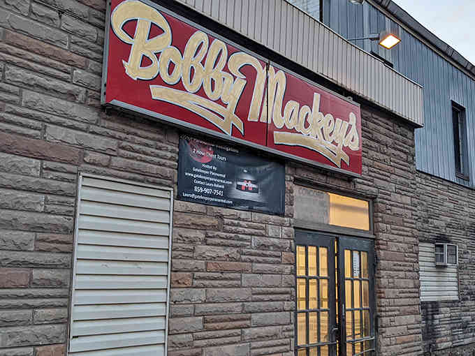 That cheerful red sign beckons like a roadside diner, but this honky-tonk holds mysteries darker than midnight coffee.