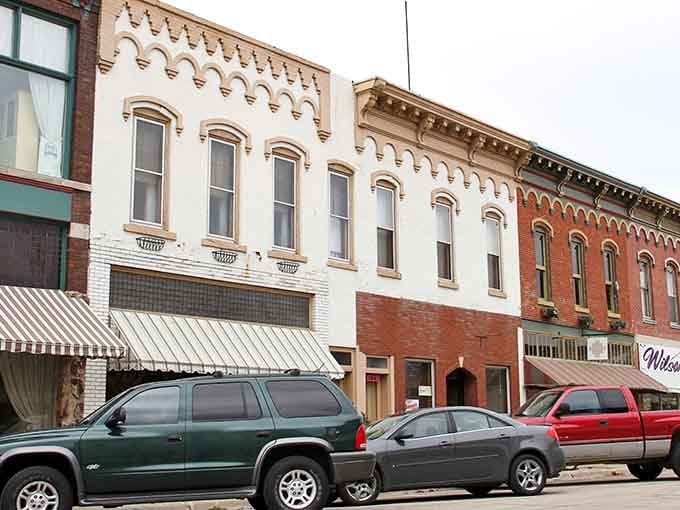 These brick storefronts have weathered more seasons than your favorite cast-iron skillet and look better for it.