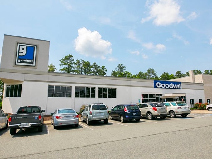 The parking lot tells the story: when this many cars show up, you know the deals are worth it.