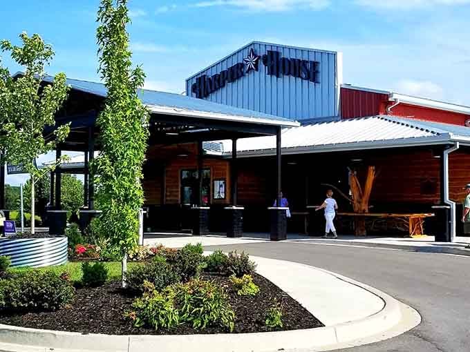 Modern rustic architecture meets Kentucky hospitality in this beautifully designed space with inviting outdoor seating.