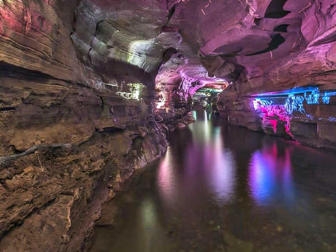 Underground rivers lit like a disco&mdash;Mother Nature's nightclub is open for tours, and the dress code is "bring a jacket."