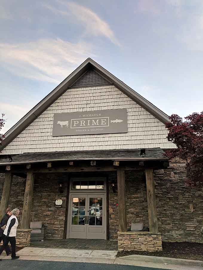 Stone and timber create a mountain lodge vibe that makes you forget you're minutes from the city.