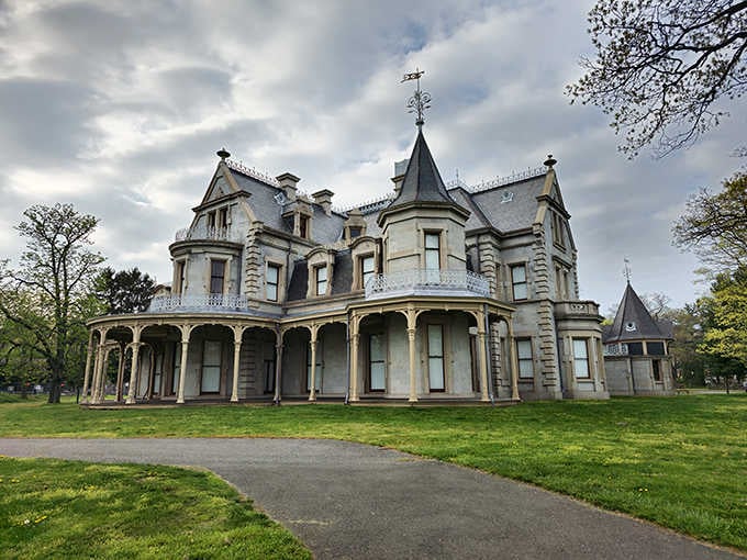 This French Second Empire mansion looks like it belongs in the Loire Valley, not suburban Connecticut!