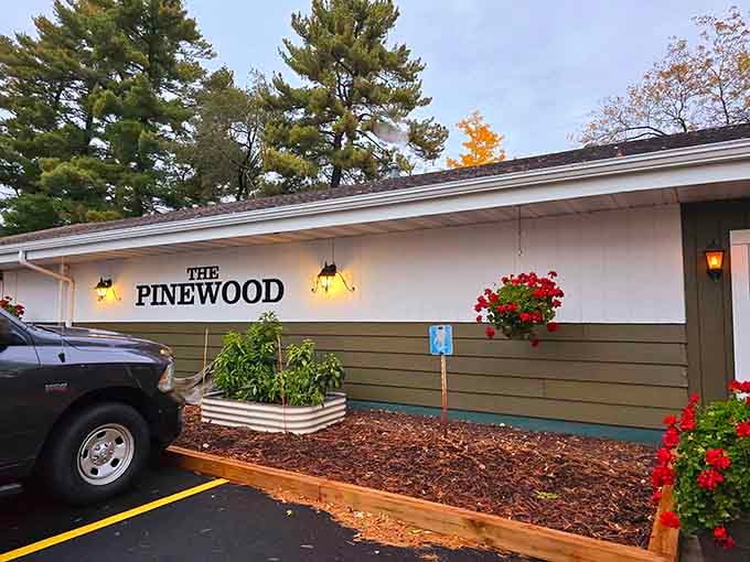 The Pinewood's modest exterior hides incredible steaks within, proving the best treasures don't need flashy packaging to shine.