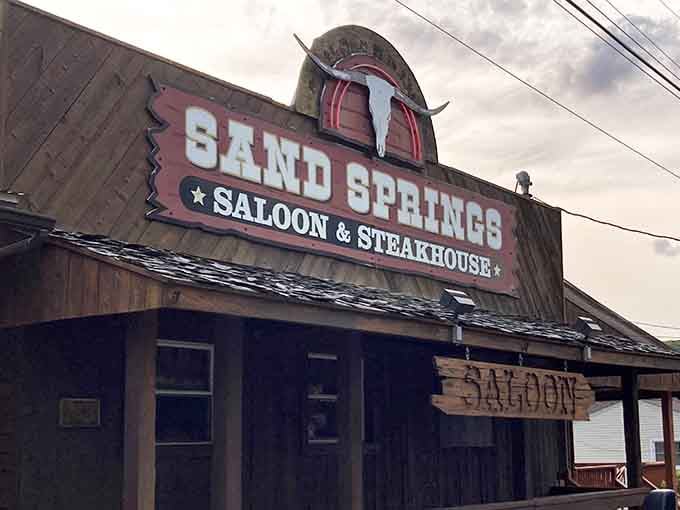 When a saloon looks this authentic, you know the steaks inside mean serious business.
