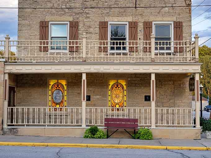 Those stained glass windows and double balconies whisper stories of countless memorable meals served through the decades.