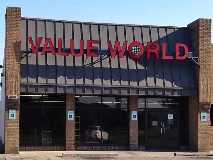 The brick columns and striking signage give this location a distinctive architectural flair that catches every passing eye.