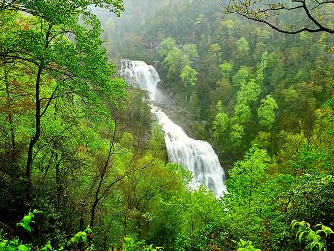 Mother Nature's two-tiered masterpiece cascades through emerald forests with the drama of a Broadway show and twice the power.