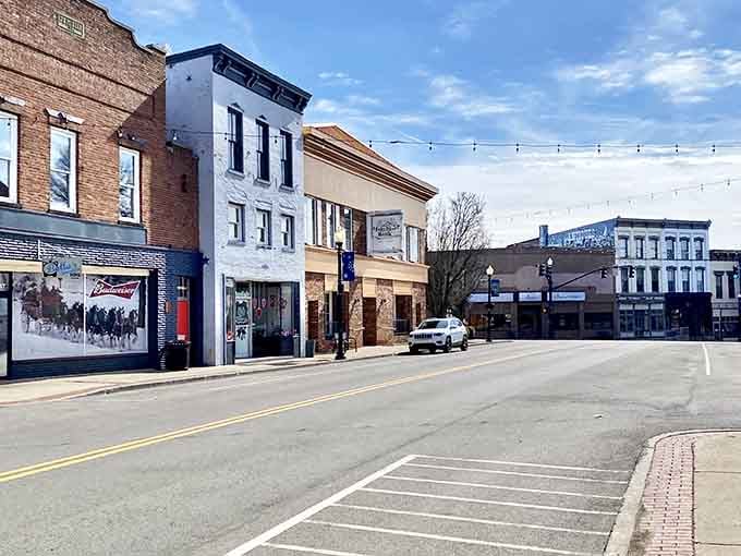 Wide open streets and classic brick buildings create that perfect small-town movie set you thought only existed in films.