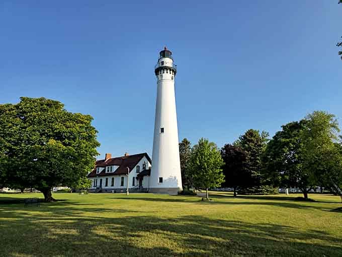 This towering white sentinel stands so tall and elegant, it could give the Statue of Liberty a run for her money.