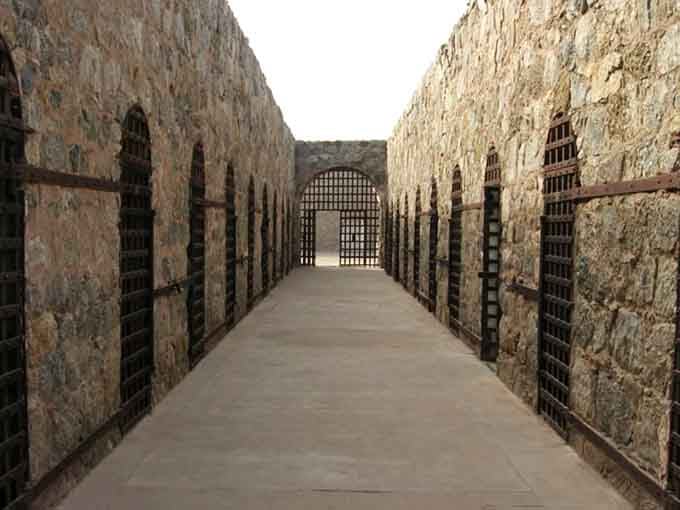 Walking this cell block corridor feels like stepping into every prison movie you've ever seen, only this one's real.