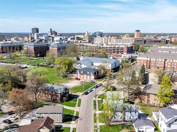 Spring green transforms the residential areas into a leafy oasis where your retirement dollars stretch beautifully far.