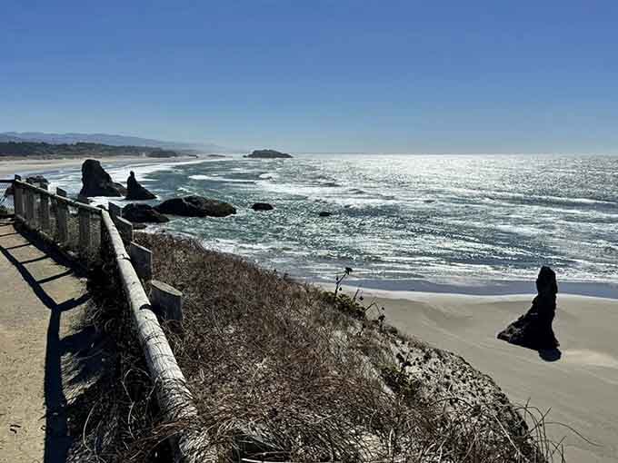 The breathtaking coastal view with dramatic rock formations offers the Pacific's greatest show, right at your feet.