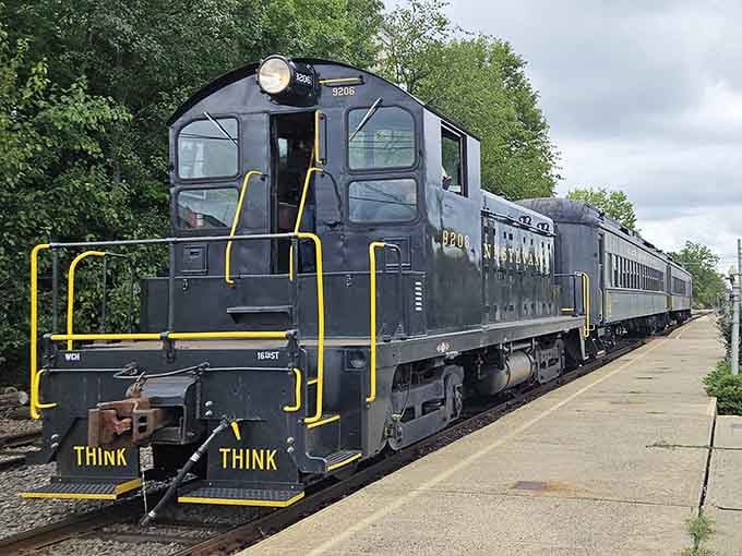 That vintage diesel engine with yellow safety rails means business&mdash;no-nonsense power wrapped in classic industrial design.