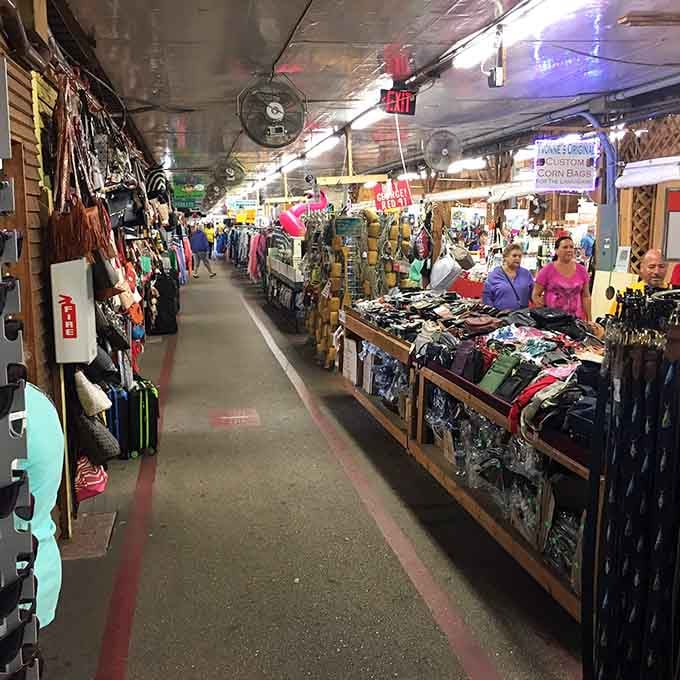 Endless aisles of colorful finds stretch before you like a rainbow made entirely of bargains and possibilities.