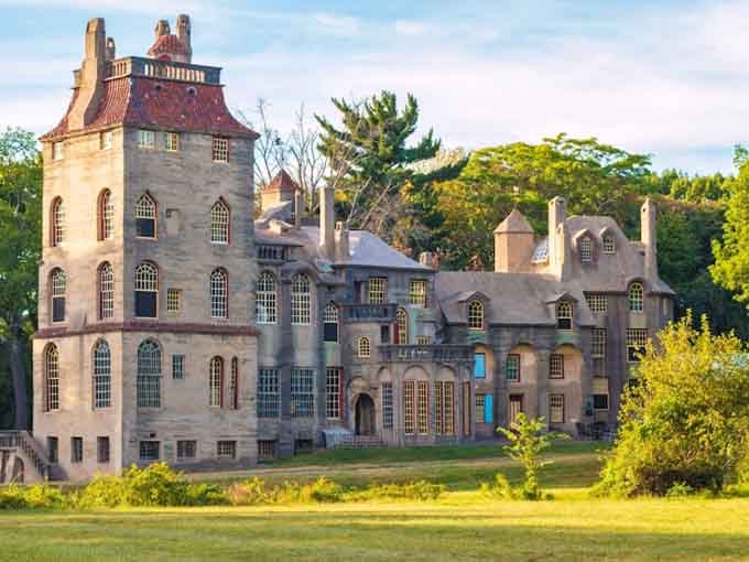 This architectural marvel has more chimneys and turrets than you can count, each one more whimsical than the last.