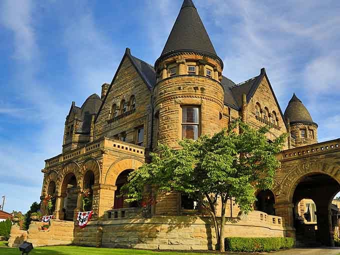 That warm glow on the stonework at sunset transforms this place into pure architectural magic.