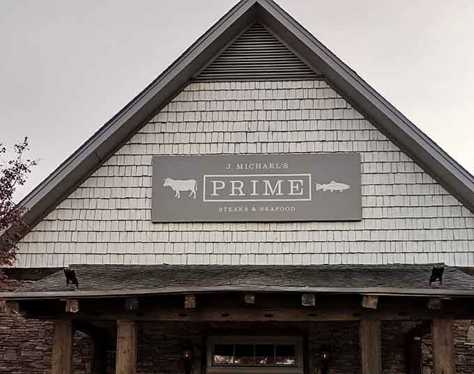 When a steakhouse looks this rustic and inviting, you know the ribeyes inside are worth the drive.