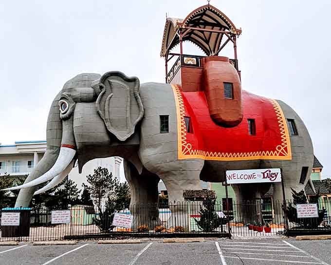 This majestic pachyderm has been greeting shore-goers since the 1880s, making her older than your favorite boardwalk memories.