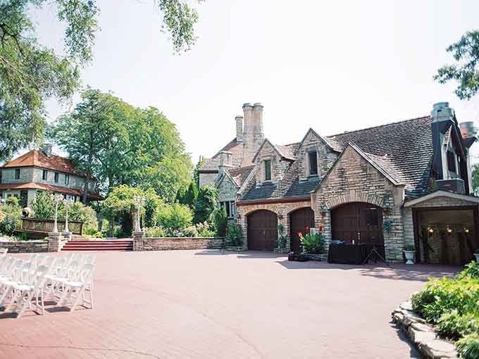 This courtyard setup proves fairy tales can happen right here, complete with romantic stone architecture and charm.