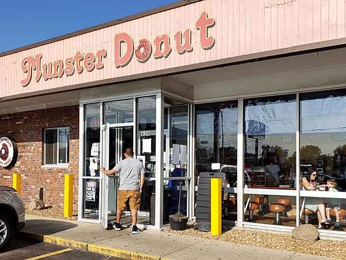 Through those glass doors, customers discover why this spot has earned its loyal following, one perfect fritter at a time.