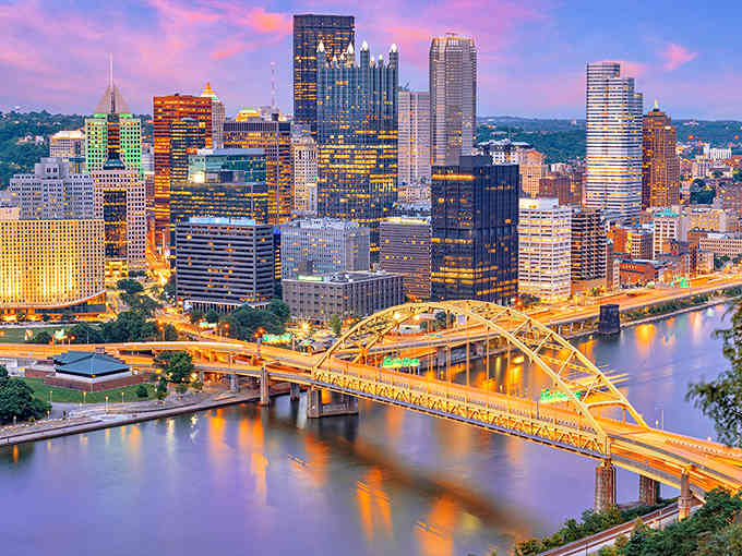 When the city lights twinkle across three rivers at dusk, you understand why people never leave Pittsburgh.