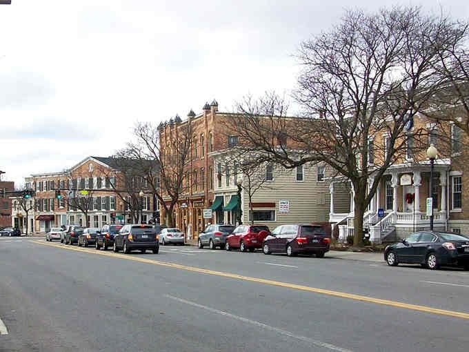 Wide streets and classic storefronts create the kind of downtown where neighbors still stop to chat about the weather.