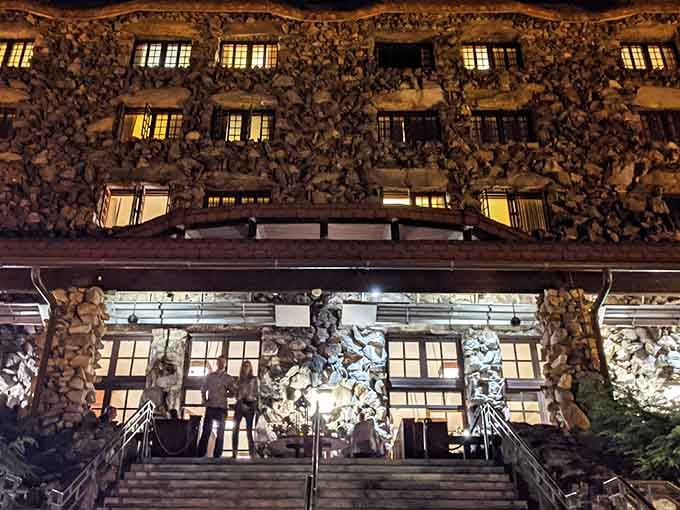 When the lights glow against all that ancient stonework at night, you half expect Dracula to answer the door.