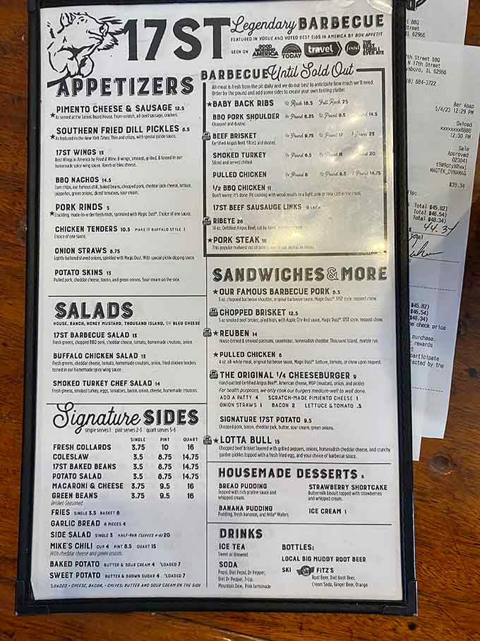 This menu reads like a greatest hits album, every single item a chart-topper worth ordering.
