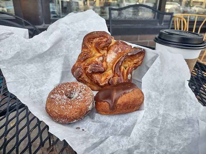 This pastry trio represents the holy trinity of breakfast: flaky, glazed, and absolutely worth waking up for.