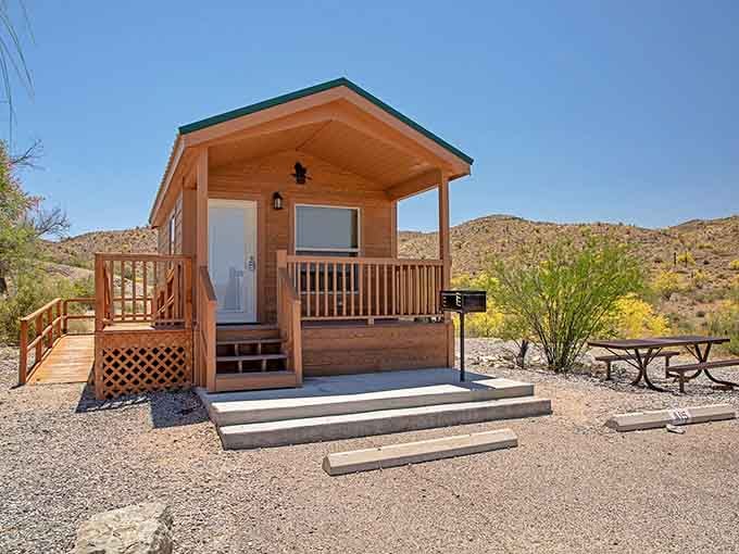 These cozy cabins prove you can rough it without actually roughing it, offering comfort in the wilderness.