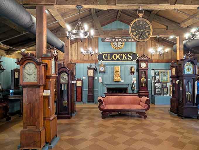 Welcome to the room where time literally stands still, or rather, keeps perfect time in the most spectacular way.