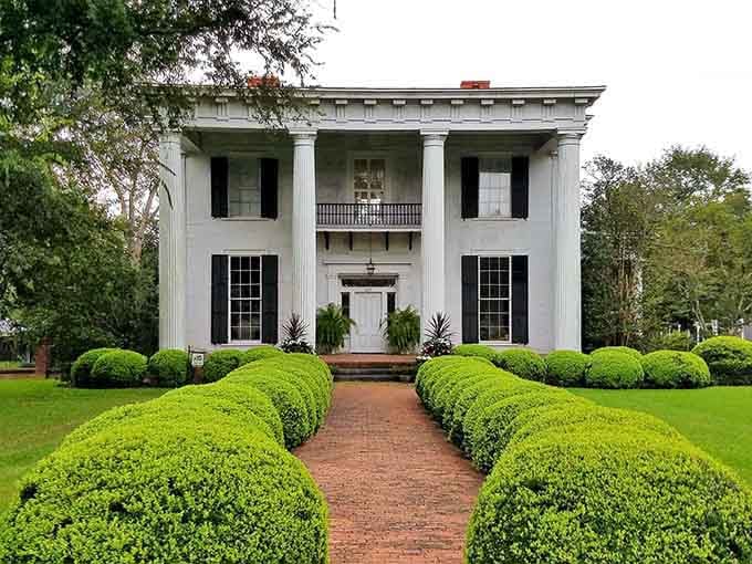 Southern elegance meets perfectly manicured hedges, proving some things never go out of style, unlike your cargo shorts.