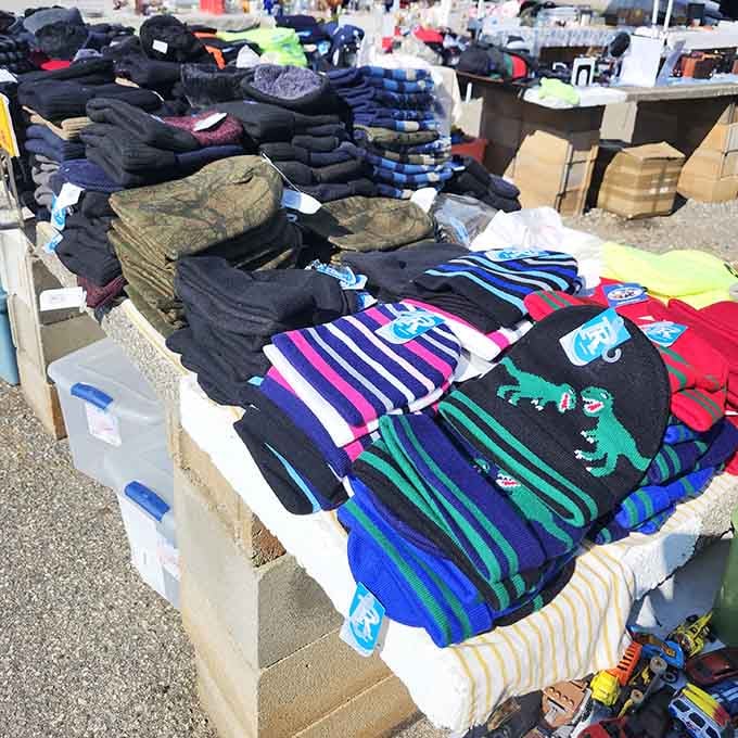 More beanies than a ski resort gift shop, organized with the kind of care usually reserved for fine jewelry.