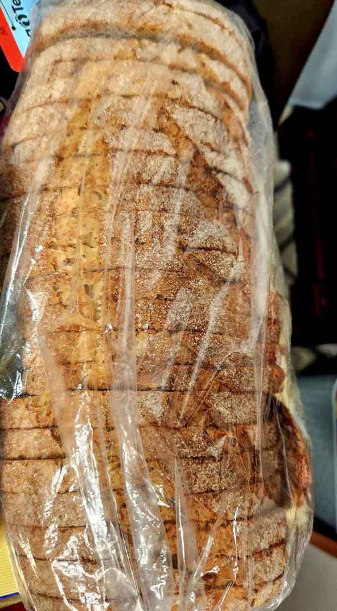 Real rye bread with actual crust and character, the kind that makes supermarket loaves hang their heads.