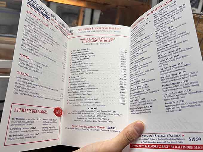 This menu reads like the greatest hits album of Jewish deli cuisine, and every track is a banger.