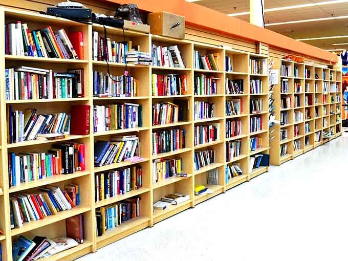 A book lover's dream stretches endlessly, proving libraries aren't the only place where stories find you affordably.