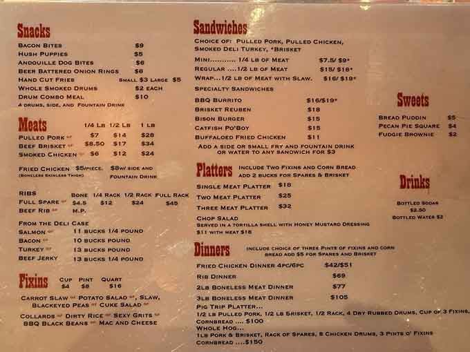 When your menu offers everything from pulled pork to brisket platters, you know the kitchen means serious business about barbecue.