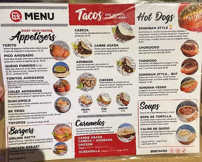 This menu reads like a love letter to Sonoran cuisine, offering everything your hungry heart desires.