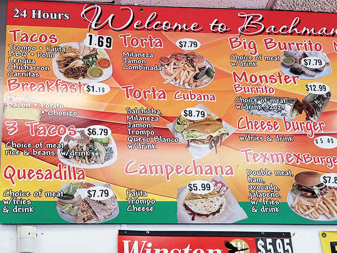 When a menu board promises 24-hour tacos, you know someone understands what really matters in life.